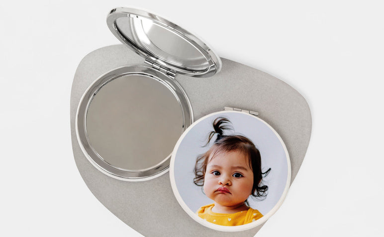 Personalized Photo Compact Mirror | Custom Compact Mirror