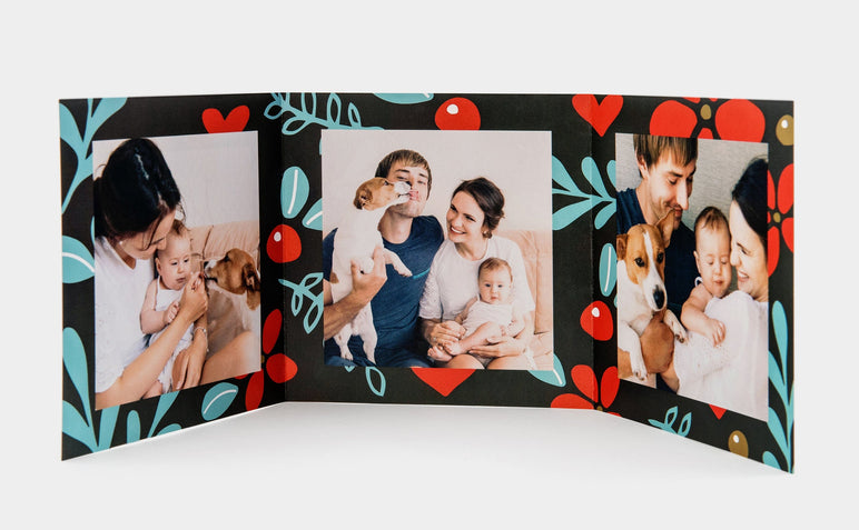 Tri Fold Photo Cards - Custom Paper Types -Envelopes Included