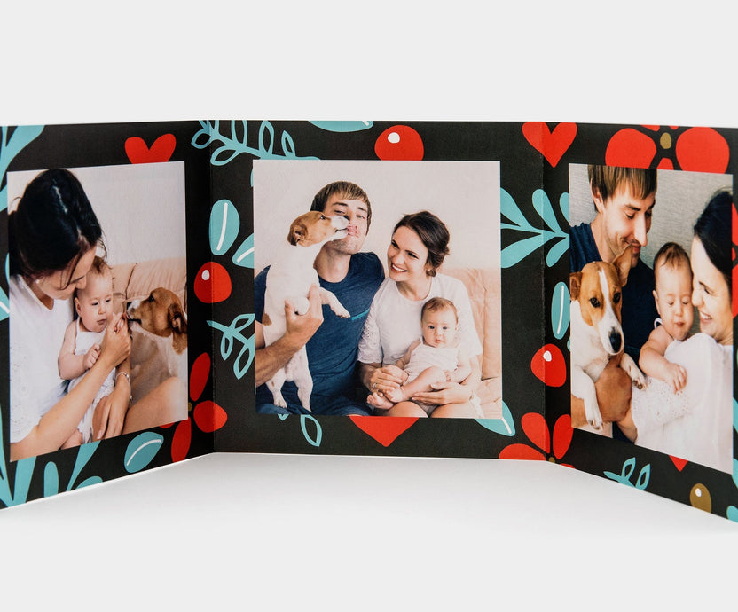 Tri Fold Photo Cards - Custom Paper Types -Envelopes Included