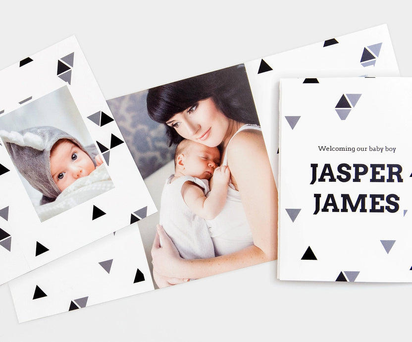 Tri Fold Photo Cards - Custom Paper Types -Envelopes Included
