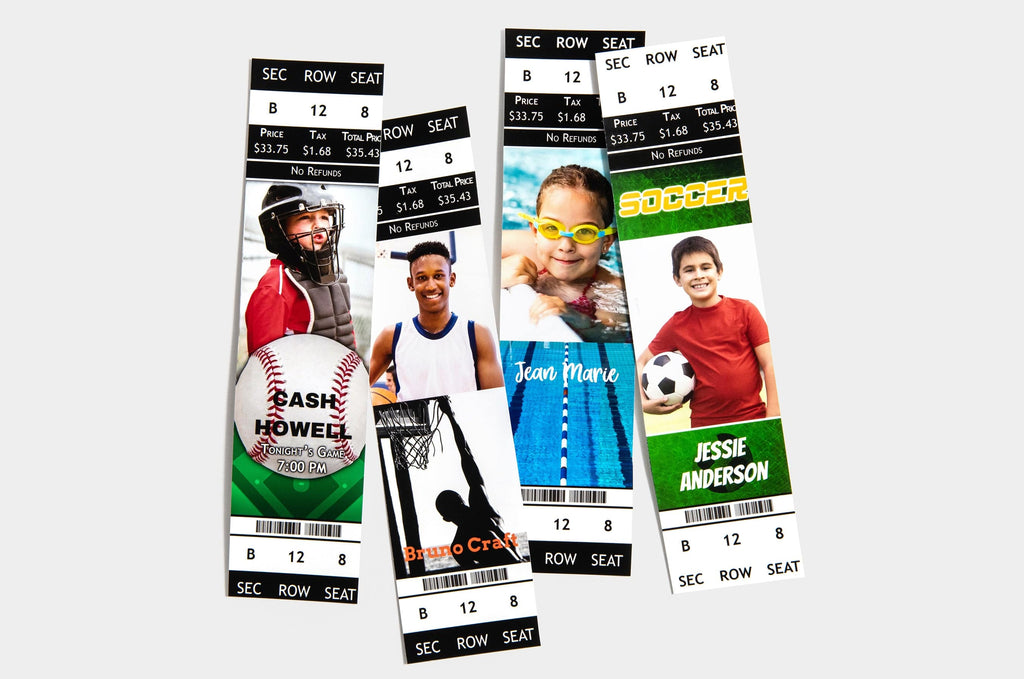 Sports Photo Tickets - Personalized for A Sports Star- Sports Lab