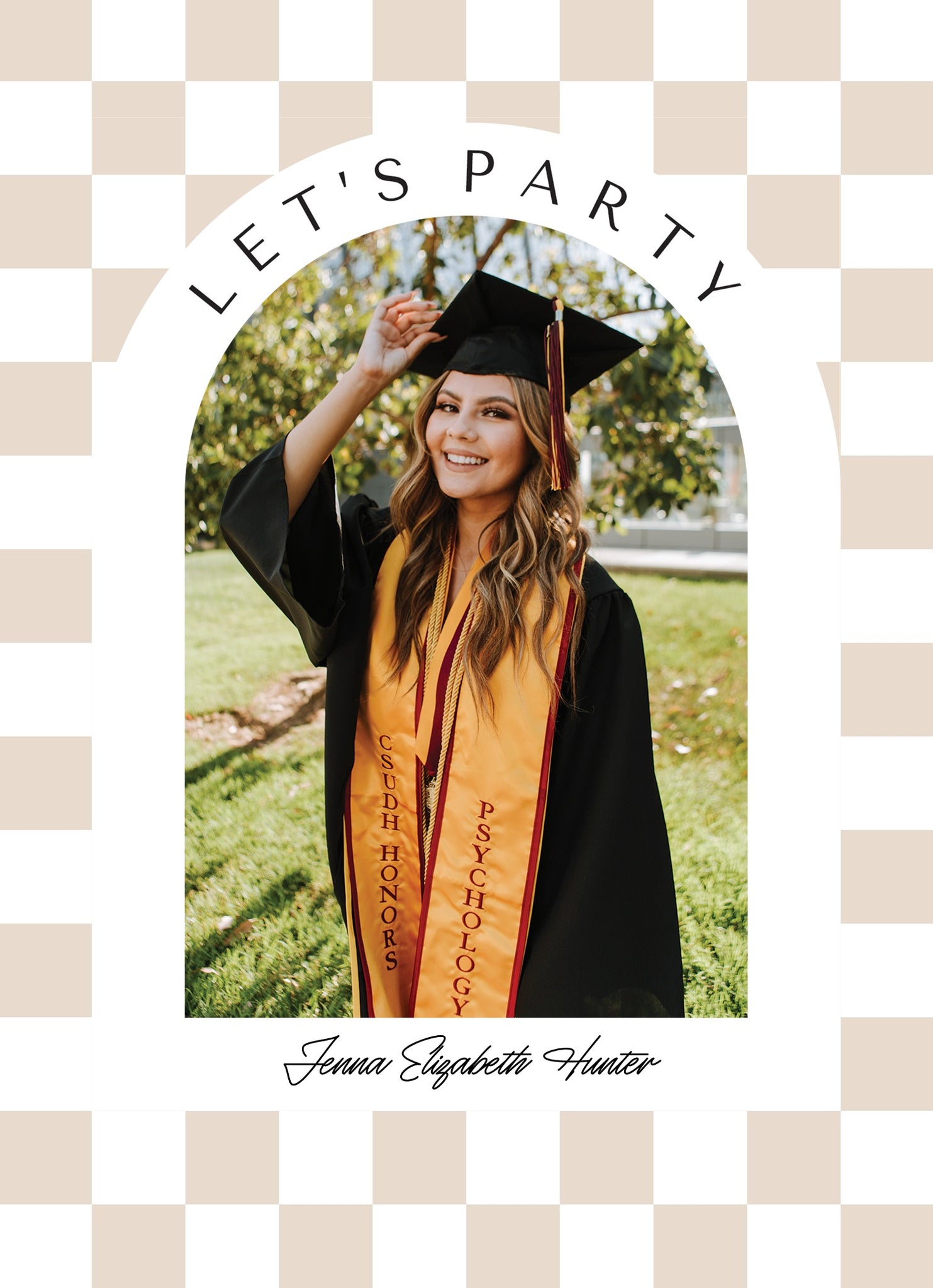 Checkerboard Arch | Graduation Cards | Nations Photo Lab