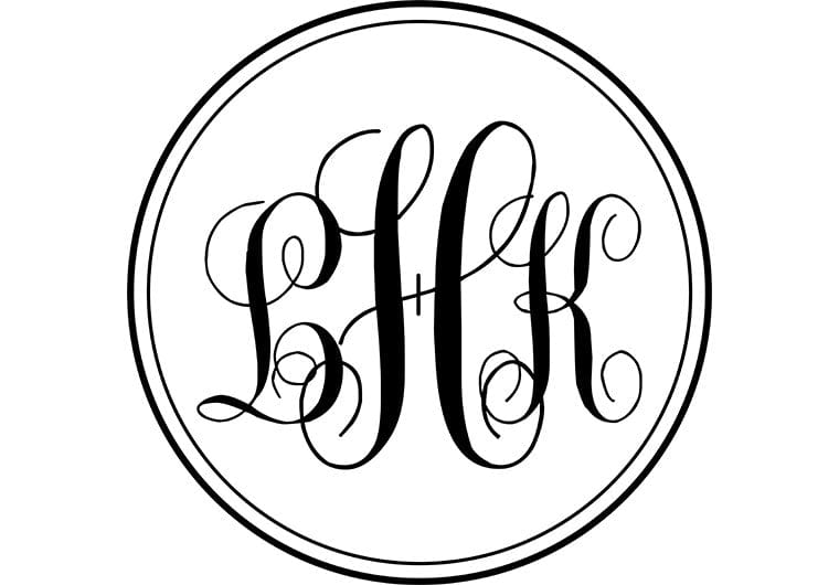 Script Circle Monogram | Nations Photo Lab