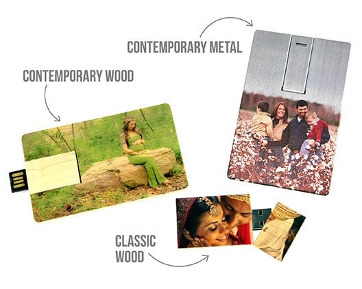 Custom USB Drives - Personalized Photo USB Drives - Wooden USBs