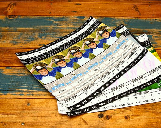Sports Photo Tickets - Personalized for A Sports Star- Sports Lab