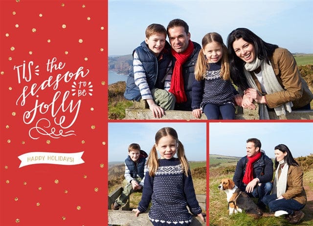 Jolly Gold Snow | Holiday Cards | Nations Photo Lab